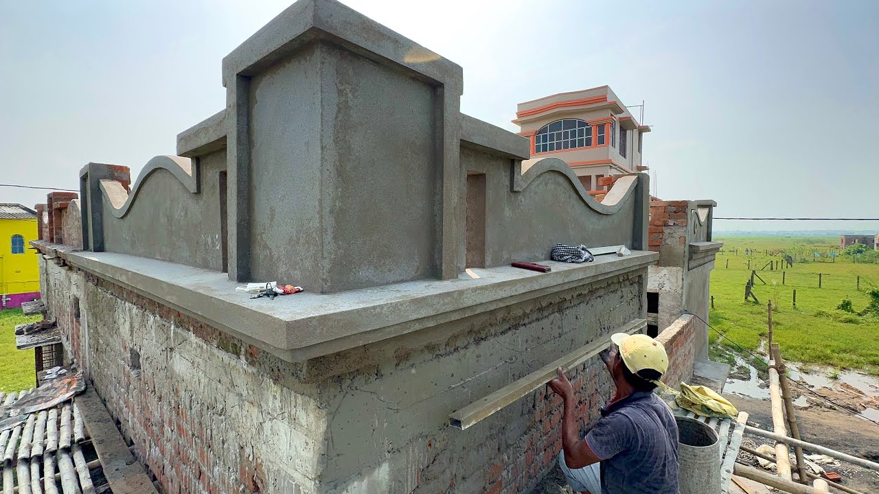Beautiful Parapet Wall Design Plastering | Unique Style House Top ...