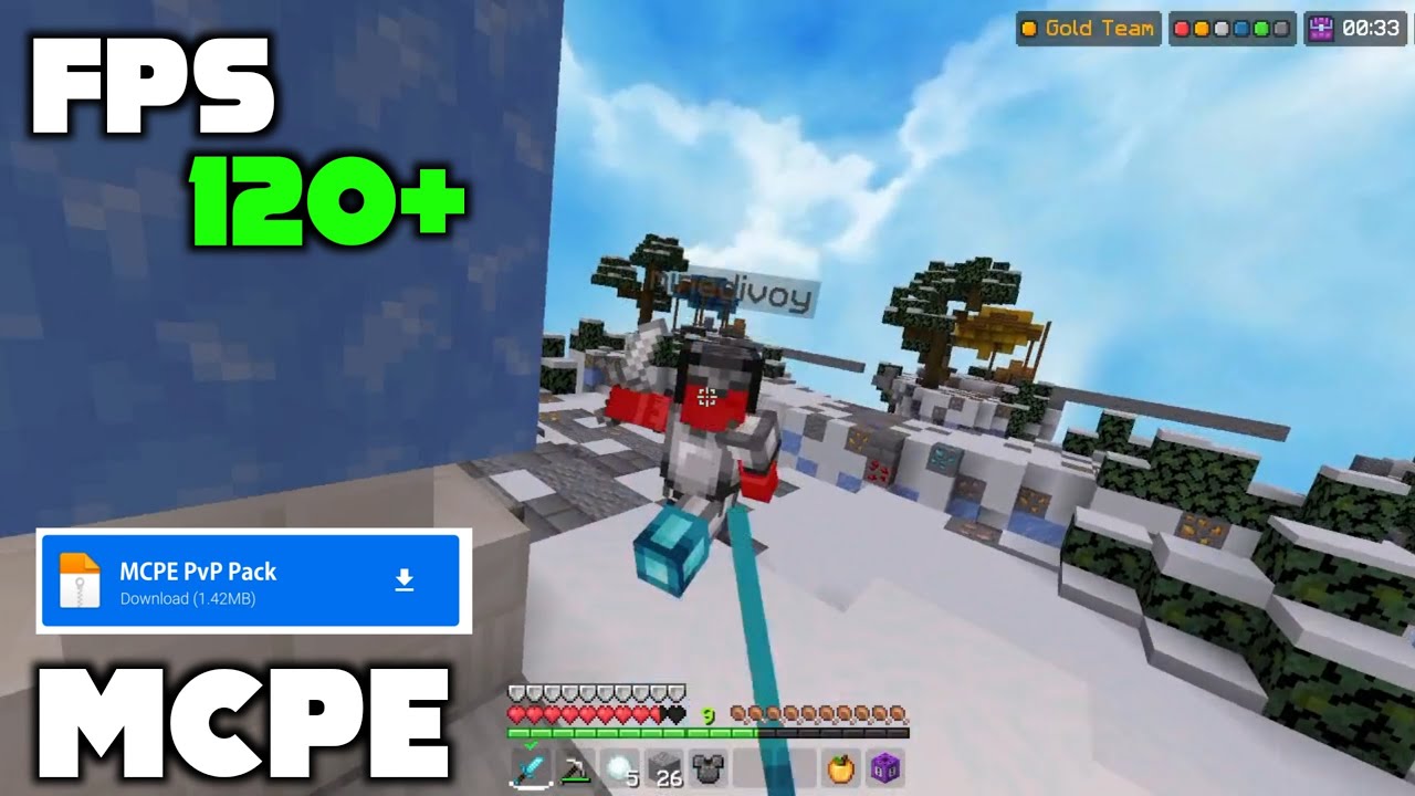 Mcpe pvp texture pack 16x Fps boost | Mcpe pvp fps boost | Minecraft ...