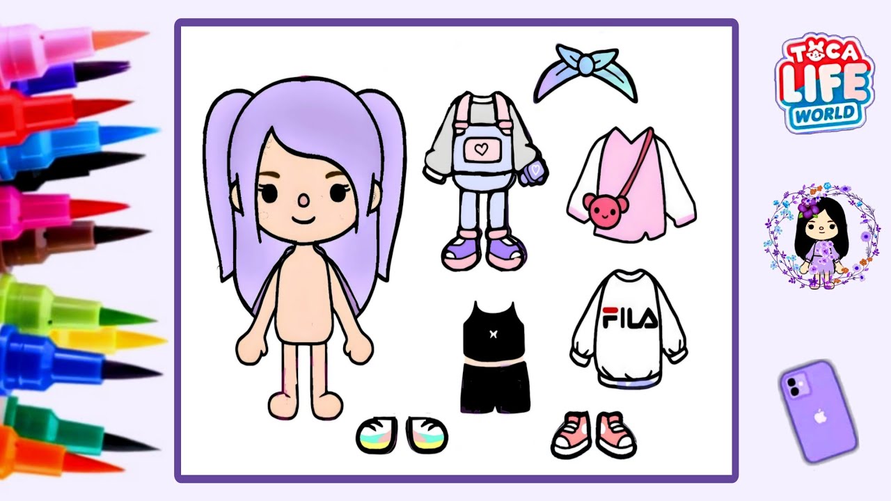 How to make a Toca Boca doll yourself easily / drawing Toca Boca / 🤩 ...