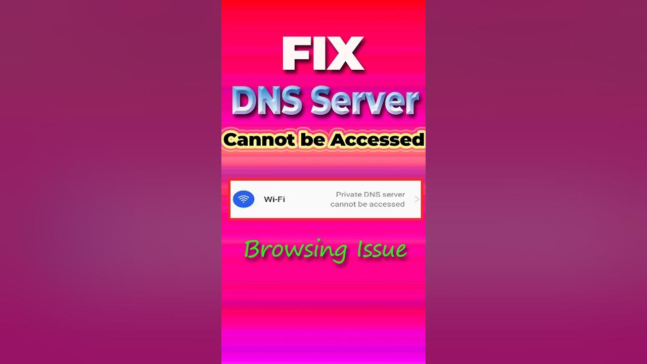 Private DNS Server cannot be accessed #techlogictariq #shorts - YouTube