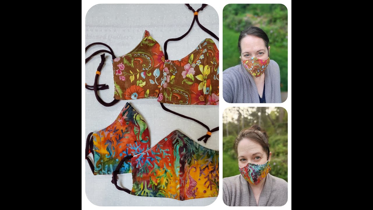 Adjustable fitted face mask with Smart Fab liner: 2 ways to wear it ...