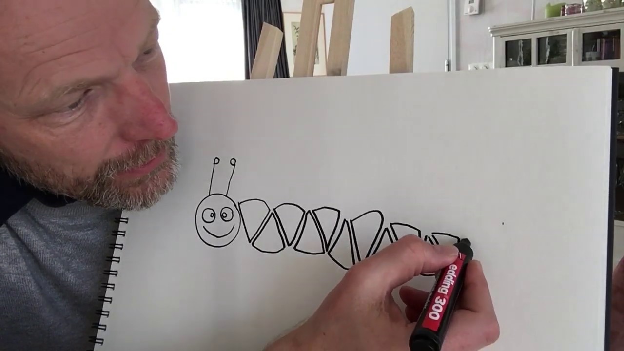 Hoe teken je een rups? - YouTube
