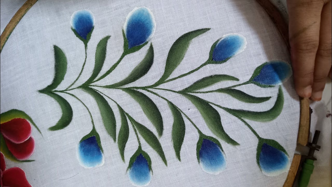 hand painting on fabric for beginners. fabric painting on white cloth ...