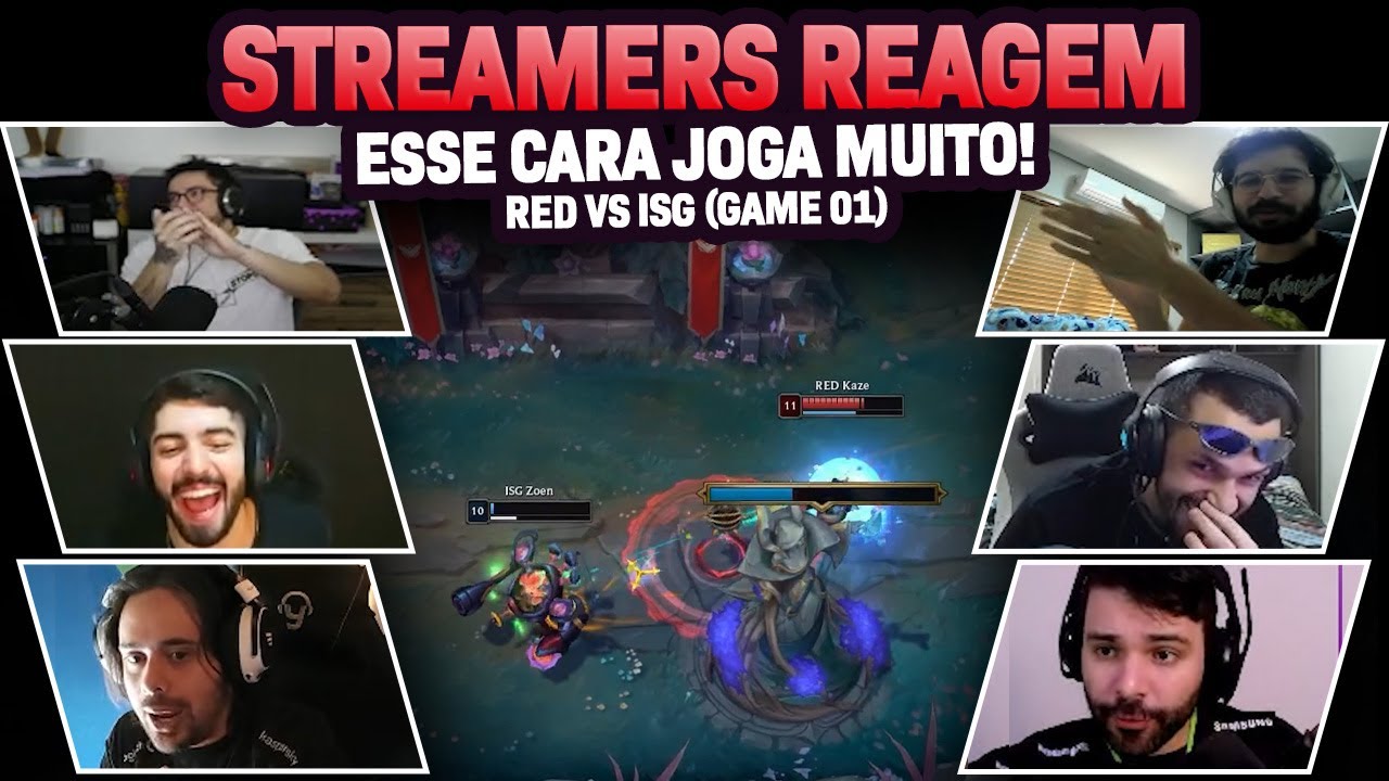STREAMERS REAGEM A GAMEPLAY INSANA DO NOVO MID DA RED | GAME 01 - ISG ...