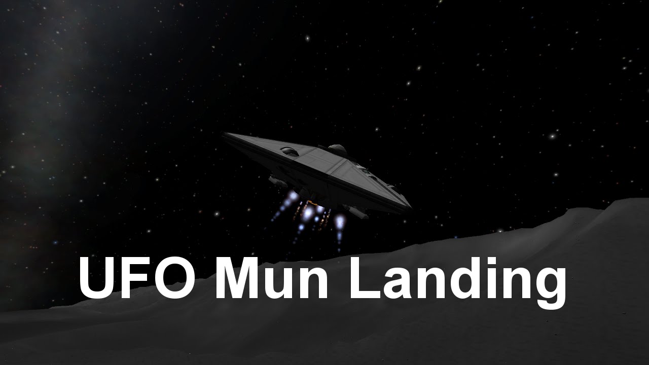 Kerbal Space Program UFO (mk10) Mun Landing - YouTube