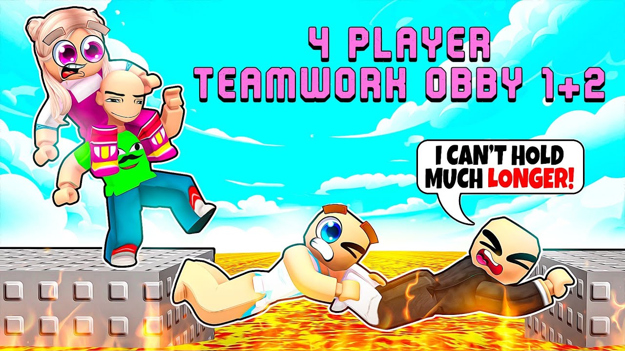 TEAMWORK PUZZLES WITH 4 PLAYERS | Roblox Funny Moments - YouTube