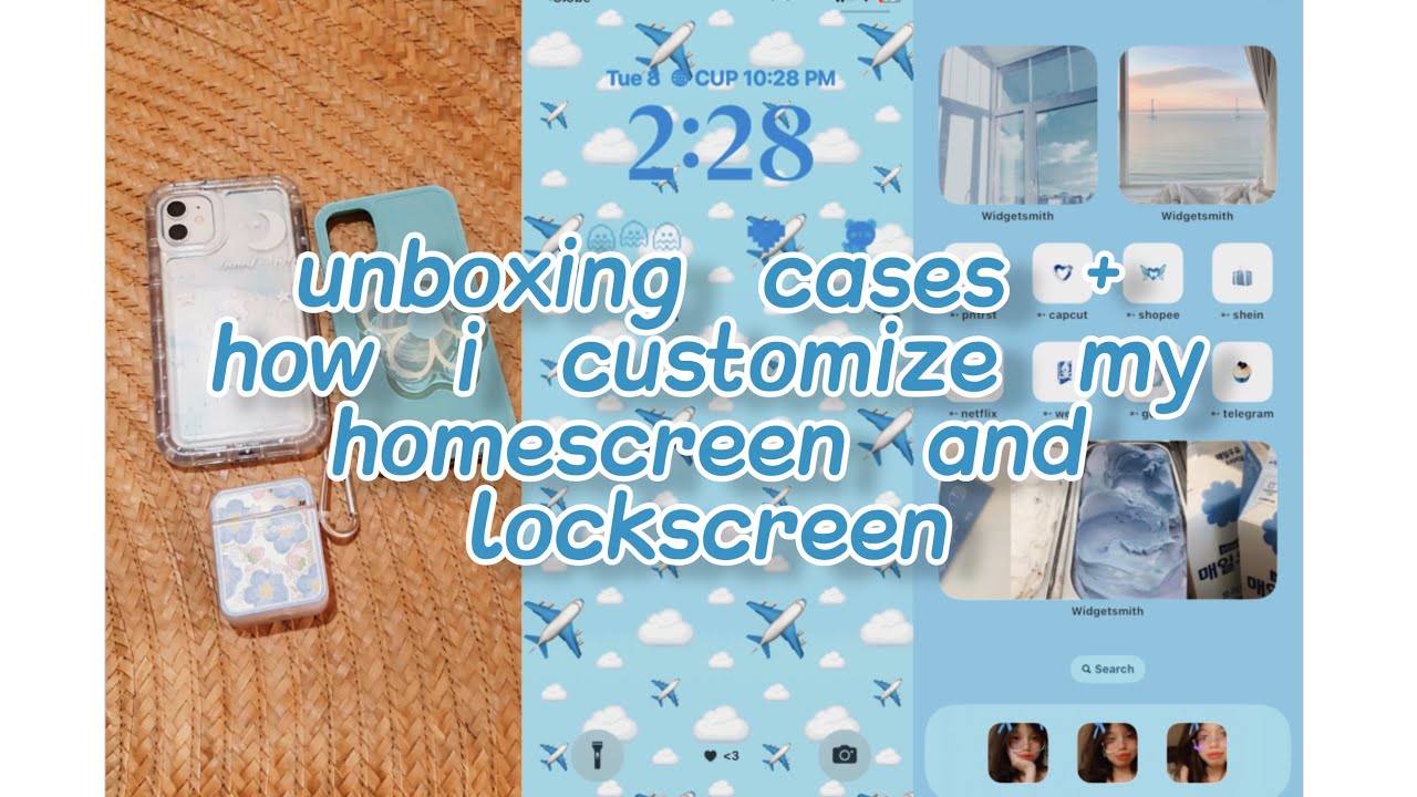 unboxing cases + how i customize my home and lockscreen - YouTube