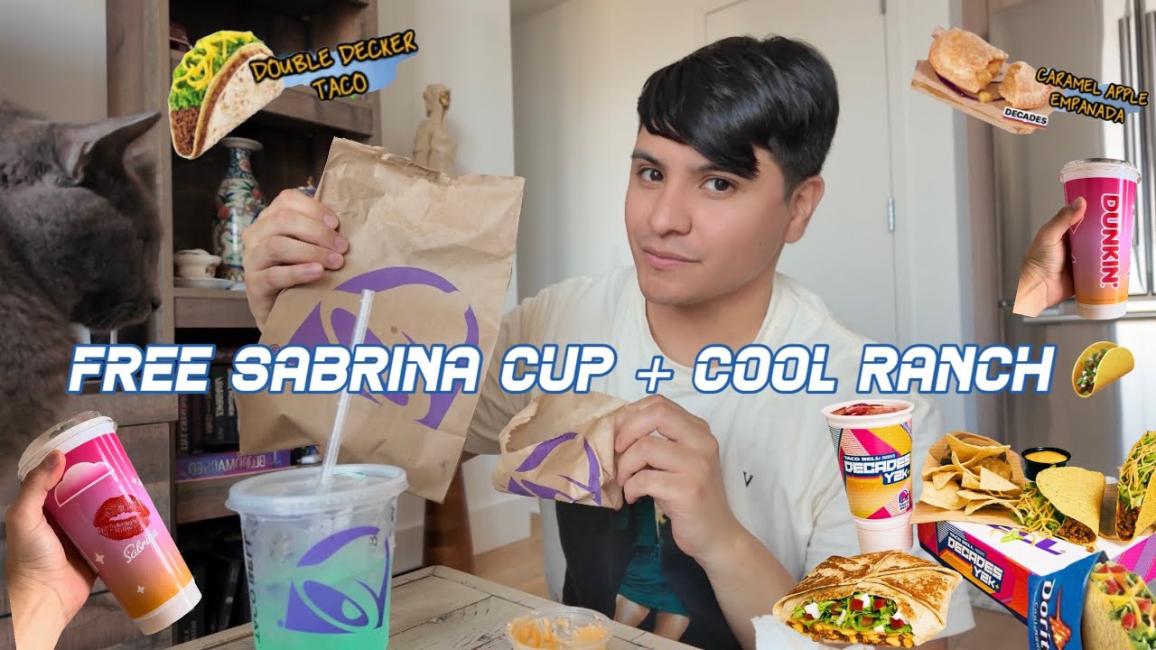 Dunkin’ Sabrina Cup + Taco Bell Y2K Menu Taste Test! (Cool Ranch ...