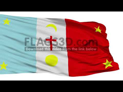 Yaqui Tribe Indian Flag Isolated Seamless Loop