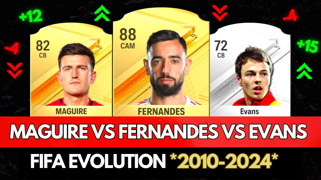 MAGUIRE VS FERNANDES VS EVANS FIFA EVOLUTION! 👀🤯 | FIFA 10 - EA FC 24 ...