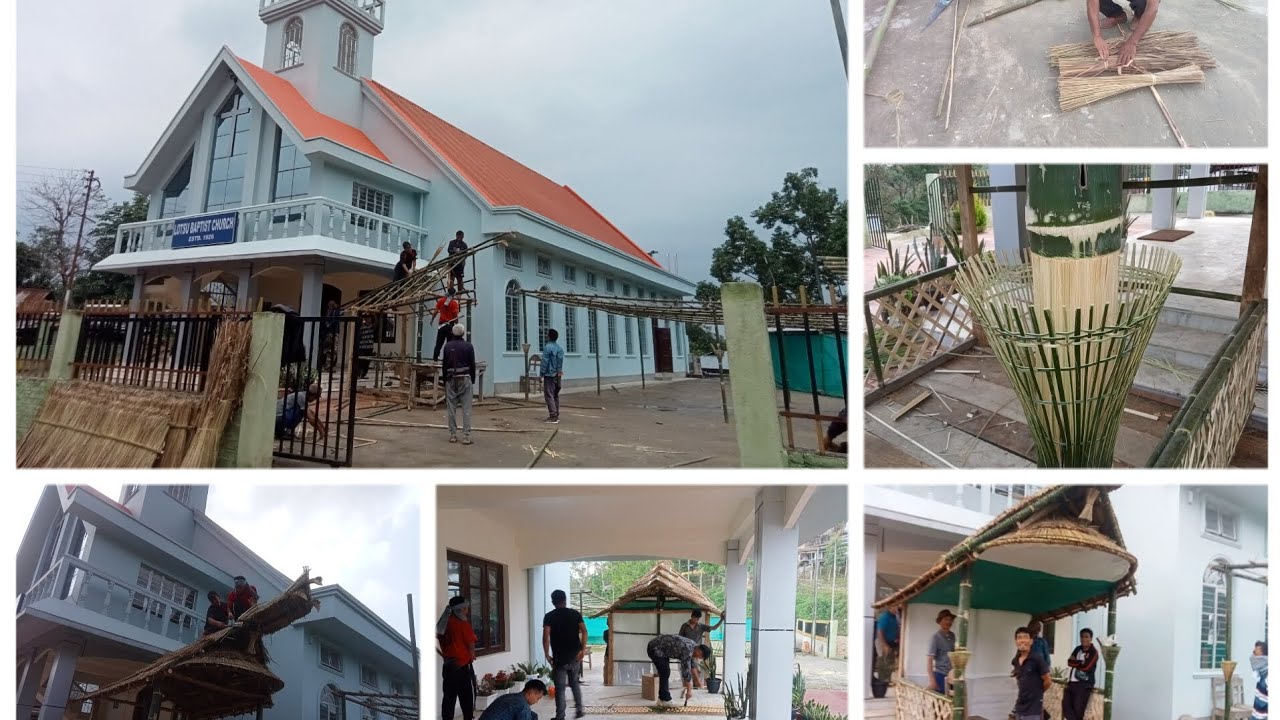 making of lotha morung in Lotsu village - YouTube