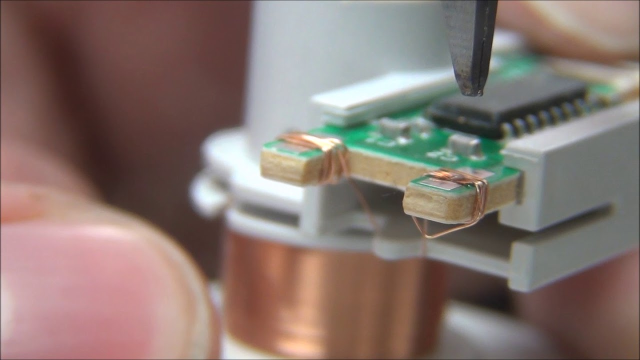 Welding Magnet Wire to PCB Pad - YouTube