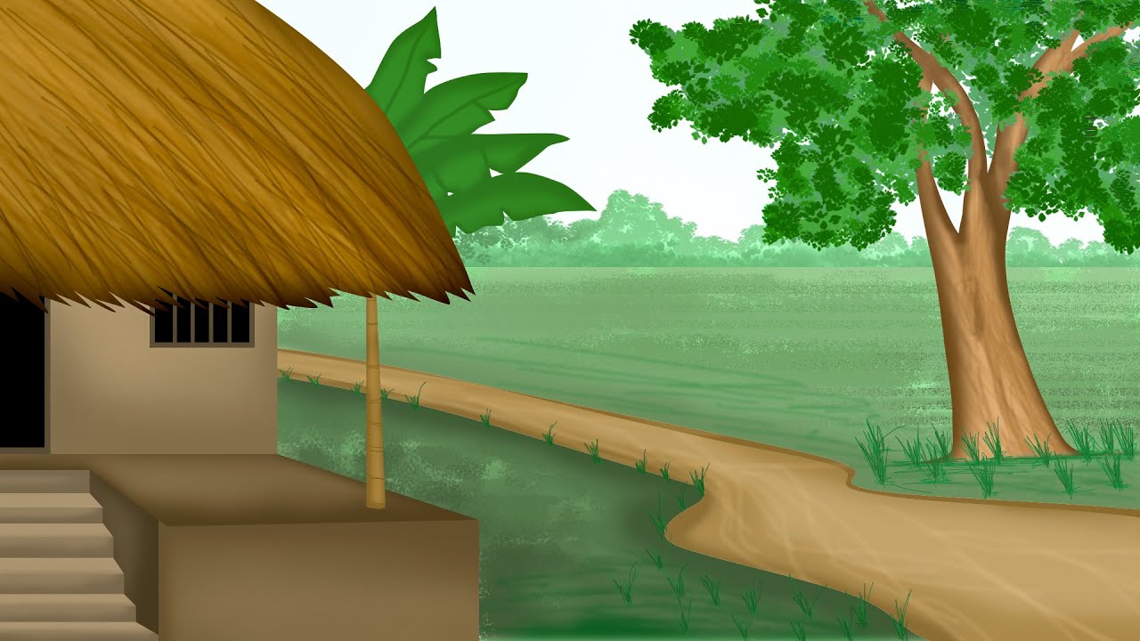 Cartoon Background Drawing in photoshop - YouTube
