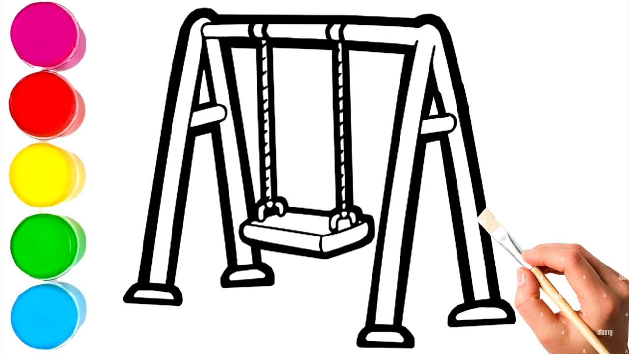 How to draw Swing Cradle for kids and Toddlers #swing #cradles - YouTube