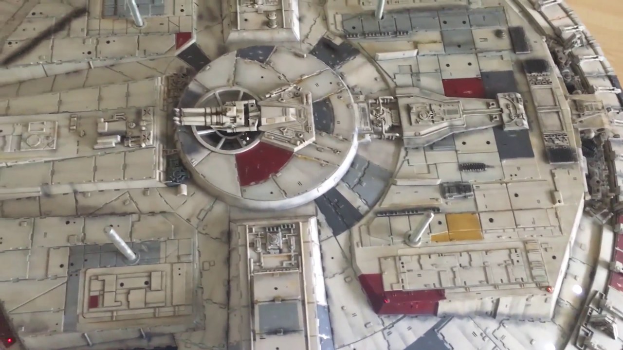Millenium Falcon finished Bottom with Landing and Caution Lights and ...