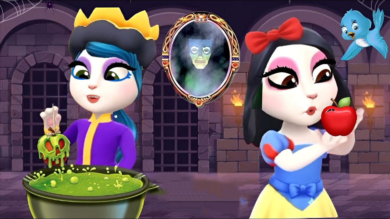 🎀 Snow White vs Evil Queen | My talking Angela 2 | Cosplay - YouTube