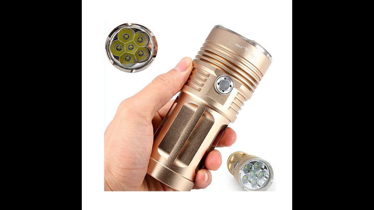 SKY RAY 6-LED 3600lm Flashlight - YouTube