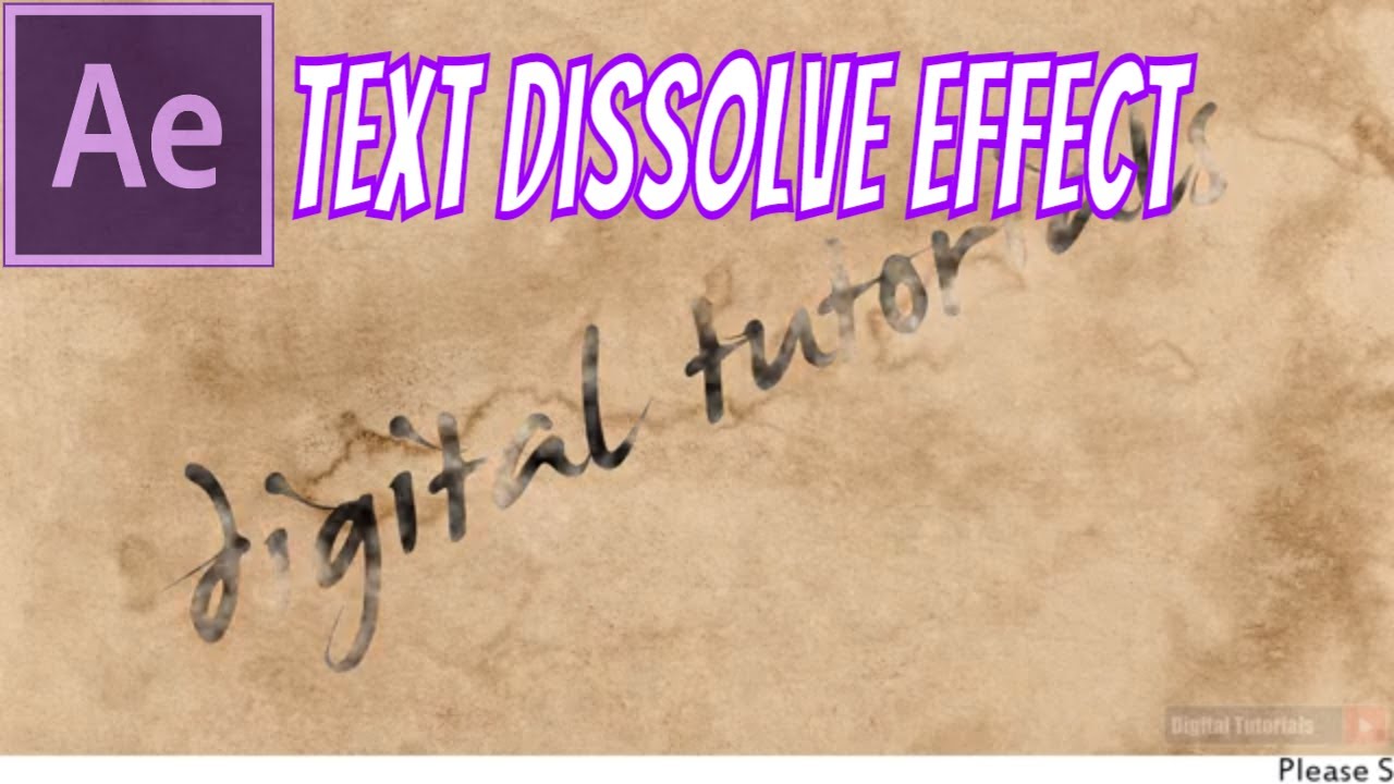 Text Dissolve Effect In Adobe After Effects Tom Riddle s Diary Fade Out Effect YouTube Text Dissolve Effect In Adobe After Effects Tom Riddle s Diary Fade Out Effect YouTube