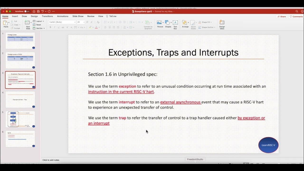 RISC-V Exception handling in core - YouTube