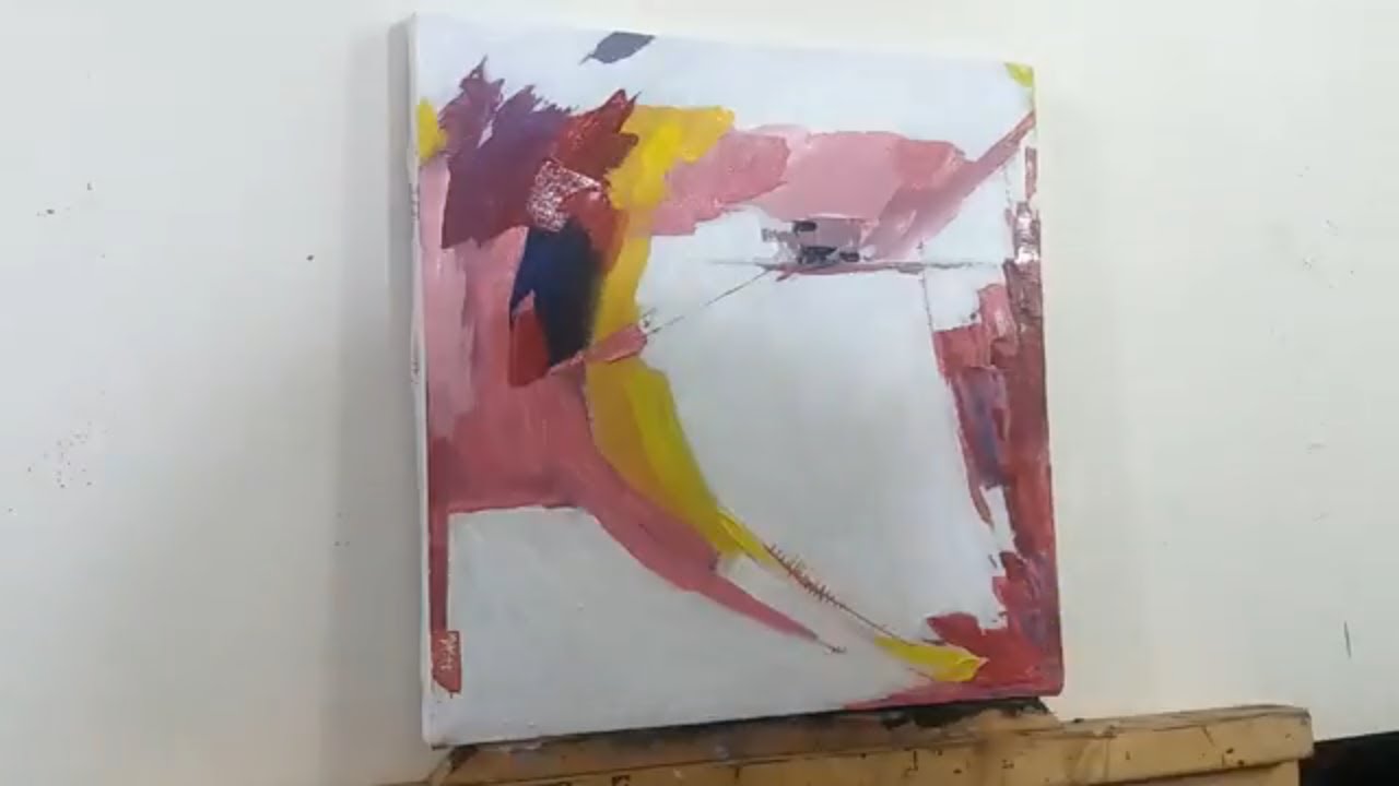 How To Draw Abstract Painting/Abstract Painting With Acrylic Color ...