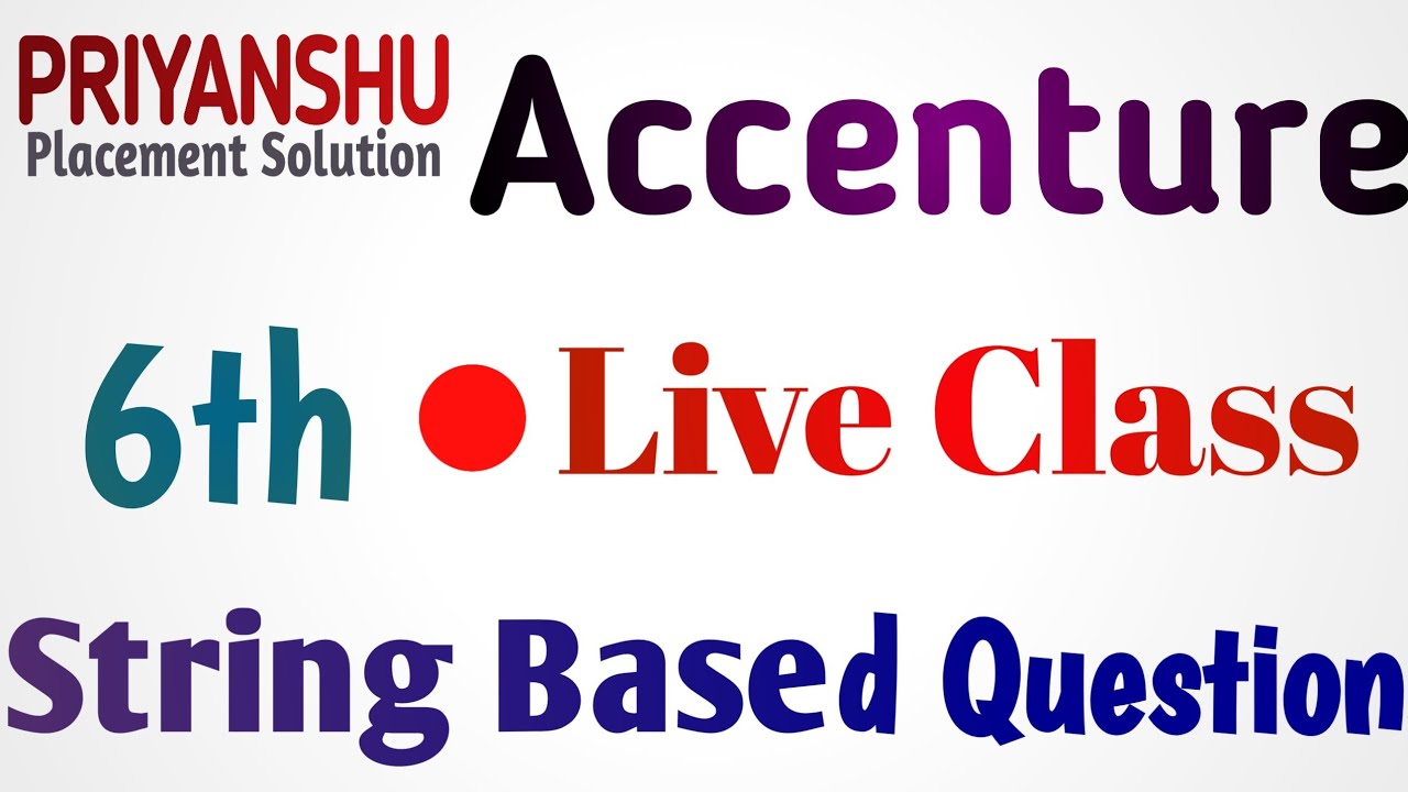 Accenture String Based Questions Accenture Coding Question Answer Accenture Cognitive Test