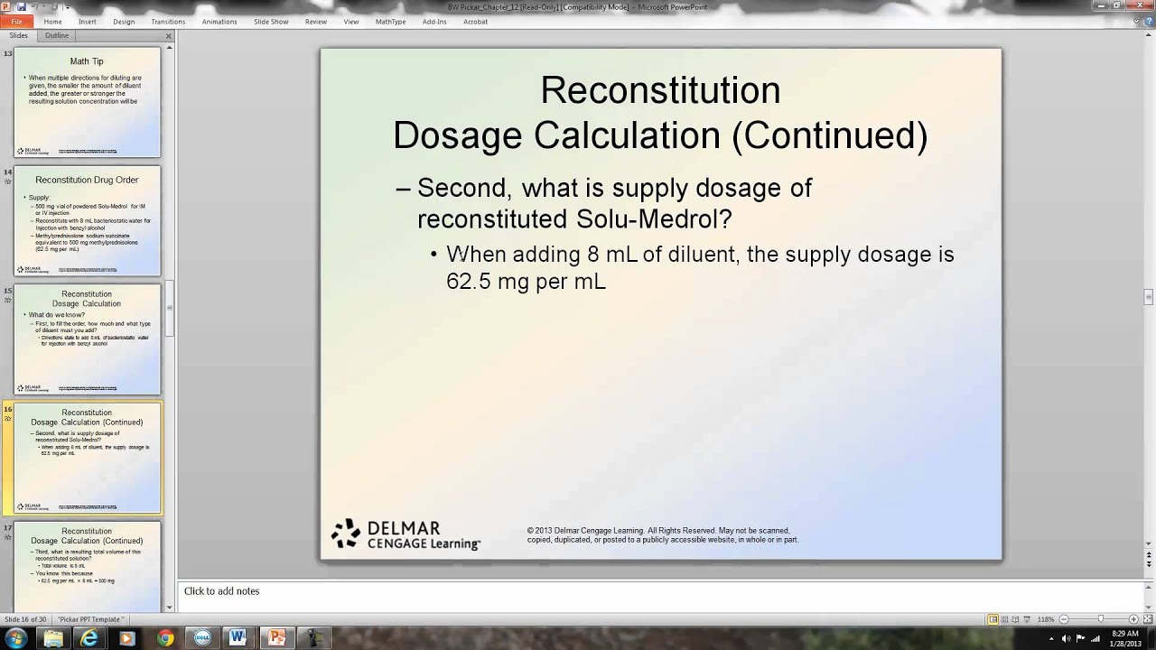 Math 135 Chapter 12 Lecture Reconstitution of Solutions 2 - YouTube