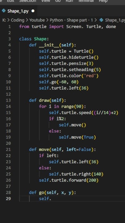 Python : Shape part - 1 #python #shorts #shape #vairal #programming # ...