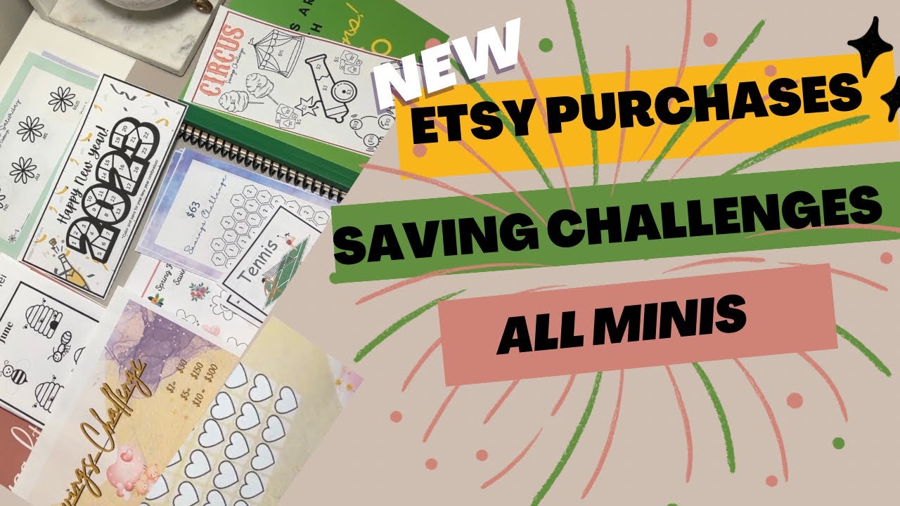 New Etsy savings challenge purchases | All mini saving challenges $150 ...
