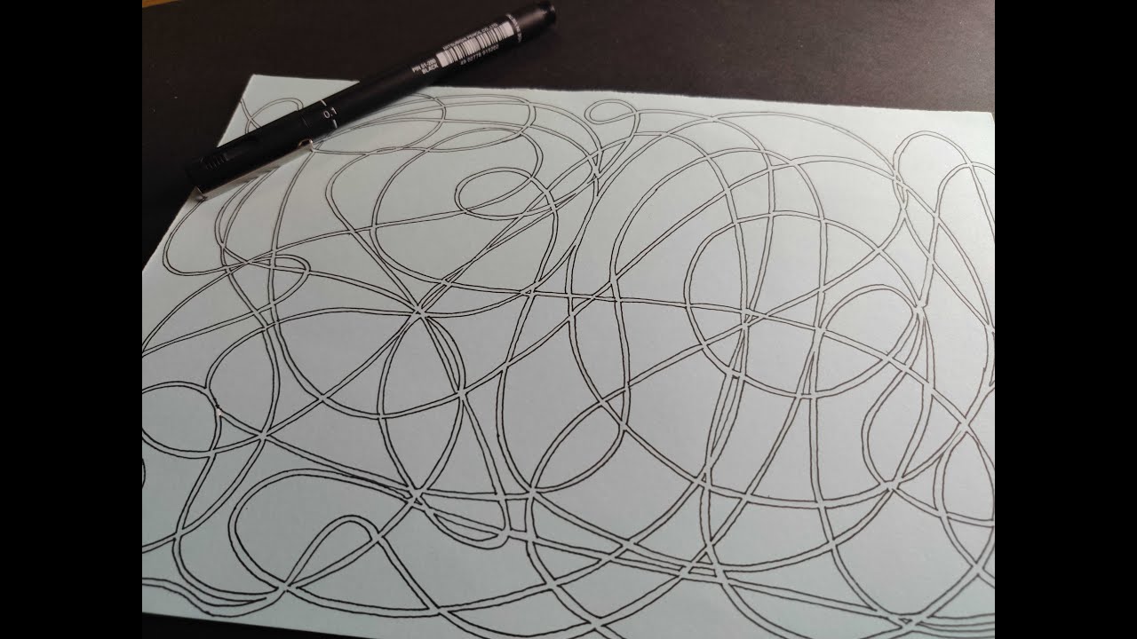 How to Draw a Tangled thread doodle | Doodle Art | for kids | for ...