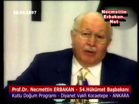 No 269 54. Hükümet Başbakanı-Kutlu Doğum Konuşması- Diyanet Vakfı Kocatepe -- ANKARA 28/4/1997