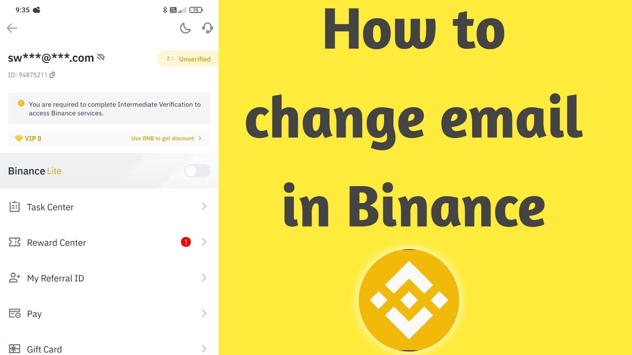 How to change email id in binance, bianance me email id kaise change ...