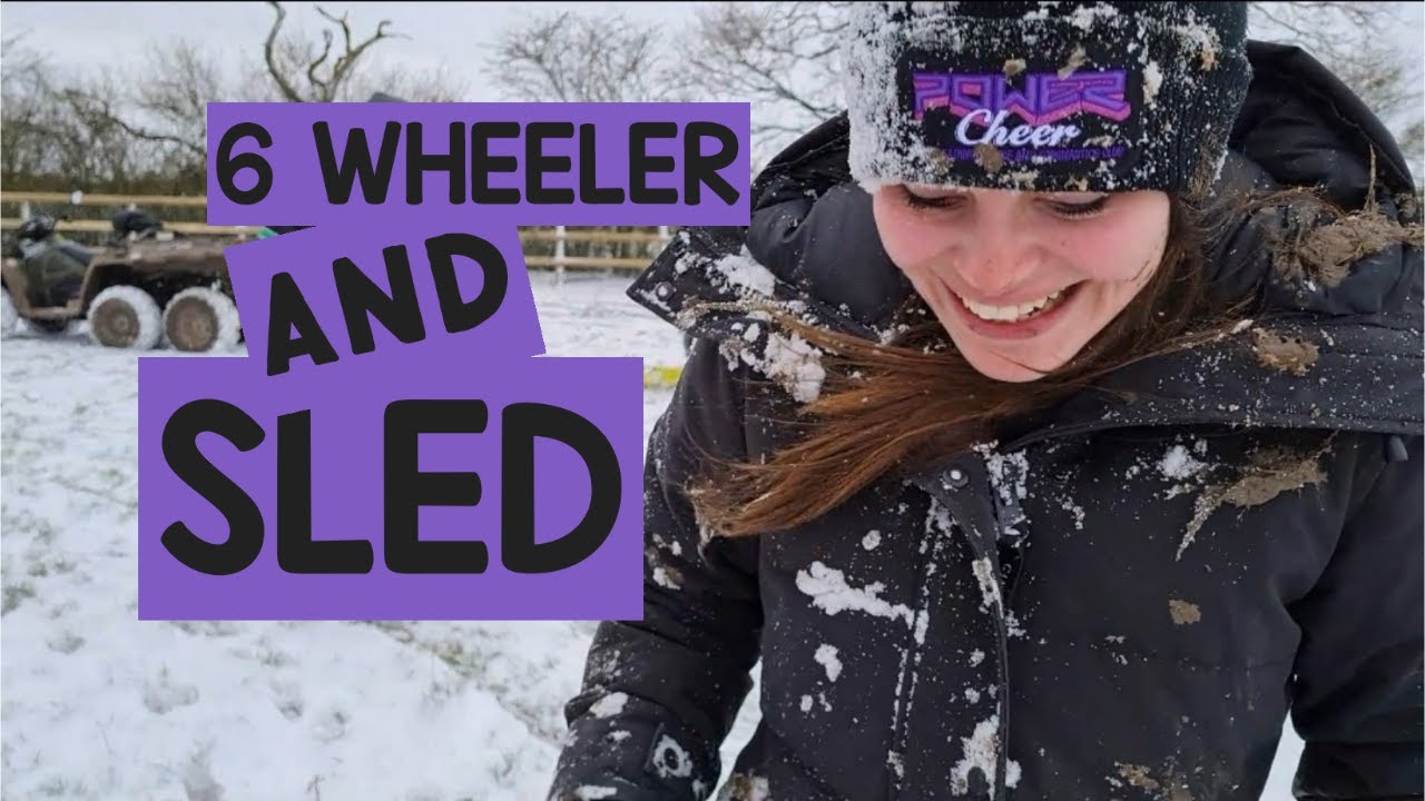 SNOW DAY. 6 Wheeler Quad & Sled! - YouTube