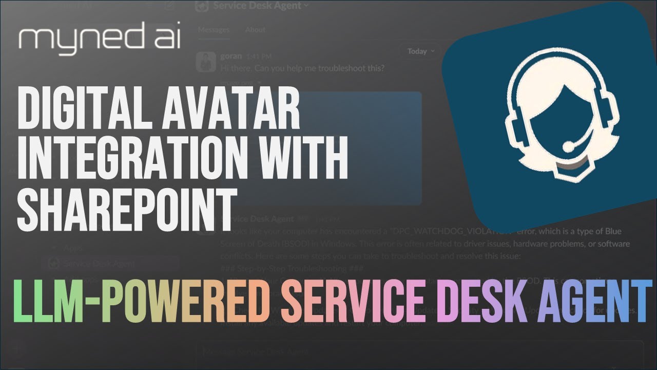 AI Avatar integrated with SharePoint - LLM Powered Autonomous Service ...