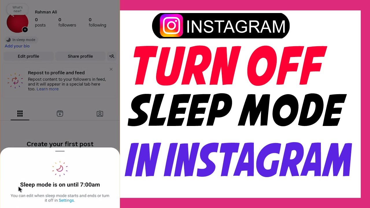 How To Turn Off Sleep Mode In Instagram - YouTube