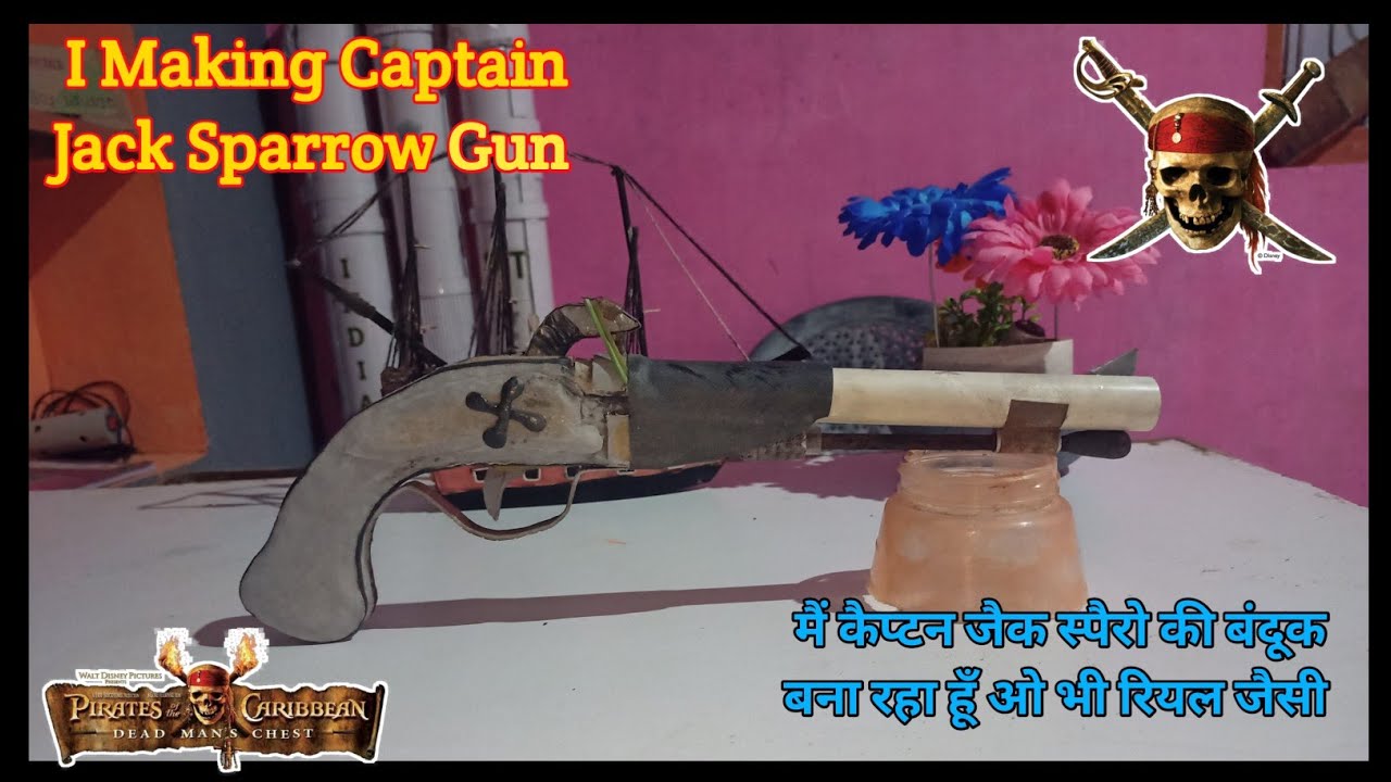 Diy Captain Jack Sparrow Flintlock Pistol Replica ! All Making Process ...