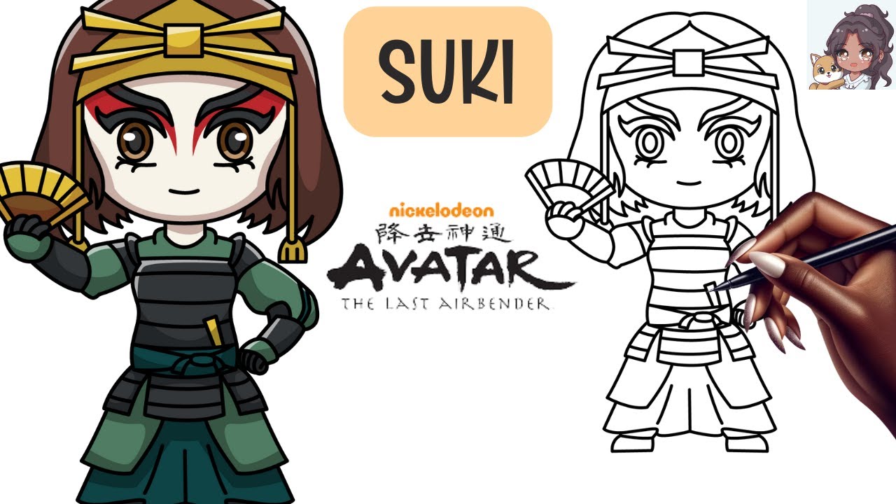 How to Draw Suki ⏐ Avatar The Last Air Bender ⏐ Cute Easy Drawing ...