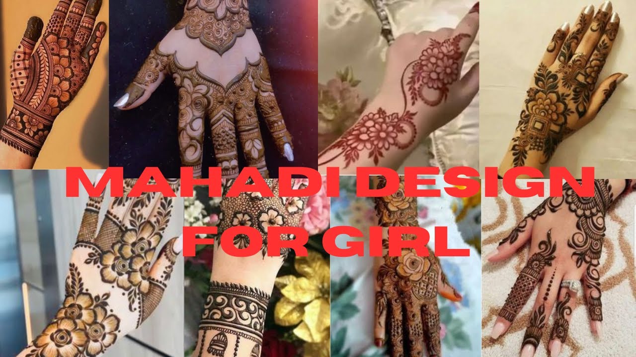 mahadi design for girl - YouTube