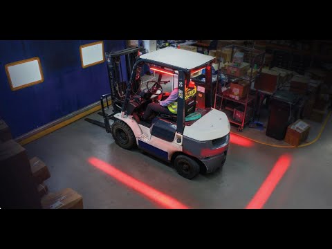 Forklift Pedestrian Safety Halo Lights - YouTube