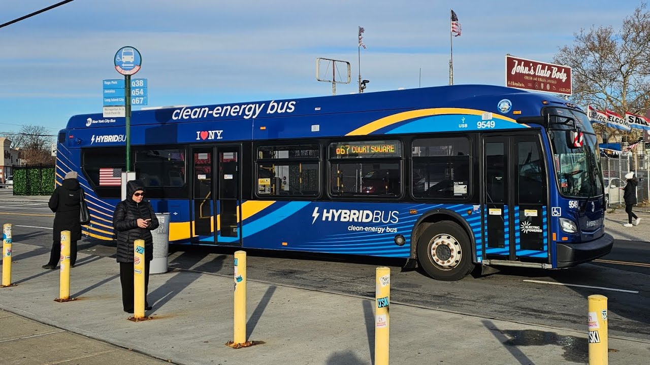MTA NYCT: Full Ride Onboard 2021 New Flyer XDE40 #9549 on the Q67 to ...