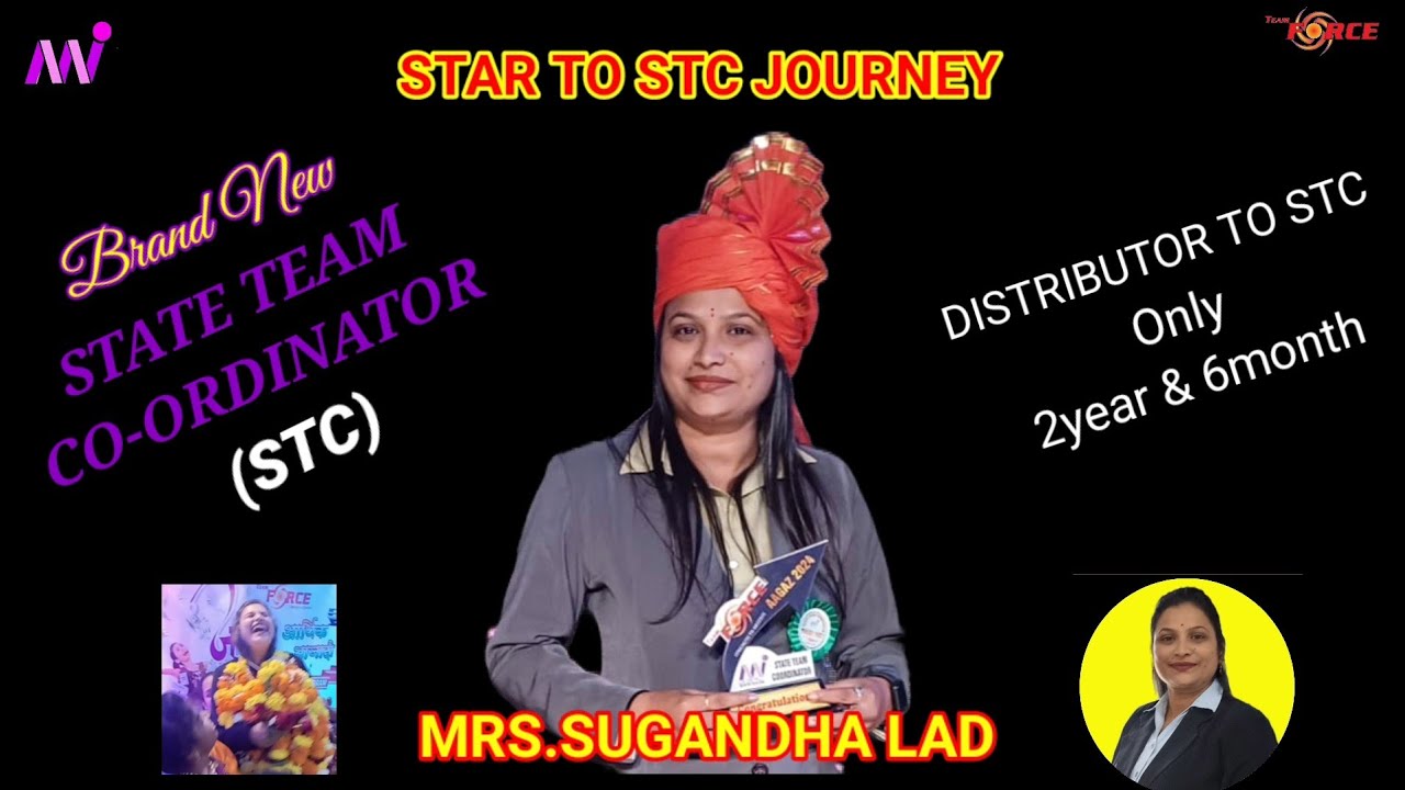 BRAND NEW STATE TEAM CO-ORDINATOR (STC) MRS.SUGANDHA LAD DISTRIBUTOR TO ...