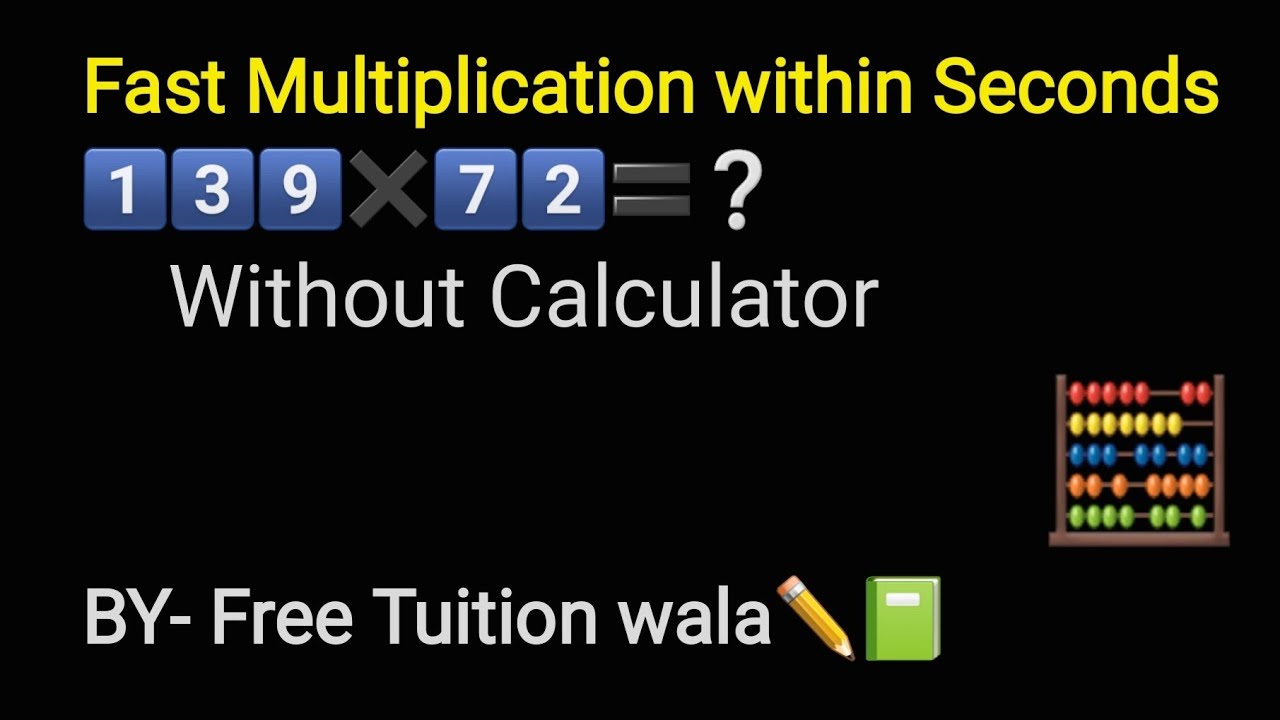 Fast Multiplication with Vedic Mathematics Tricks - YouTube