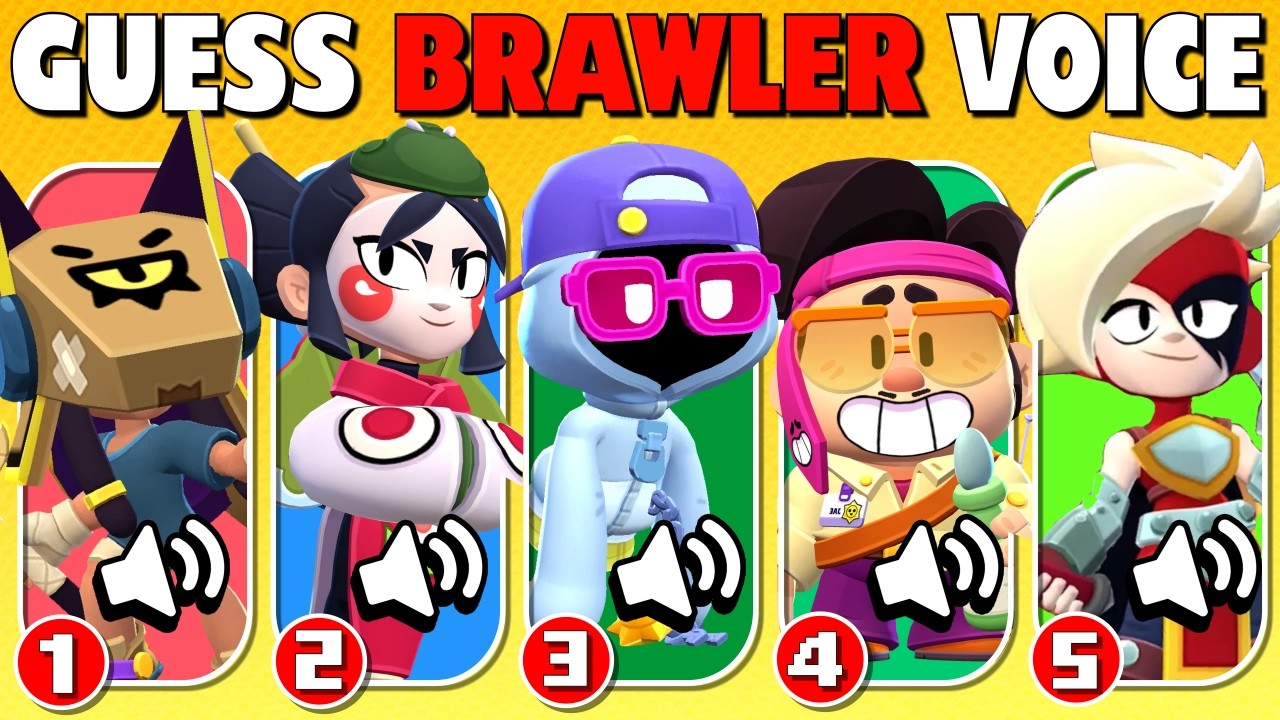 Guess The Brawler by Voice and Unlock Sound 🤔 Kaze, Jae-Yong, Shade ...