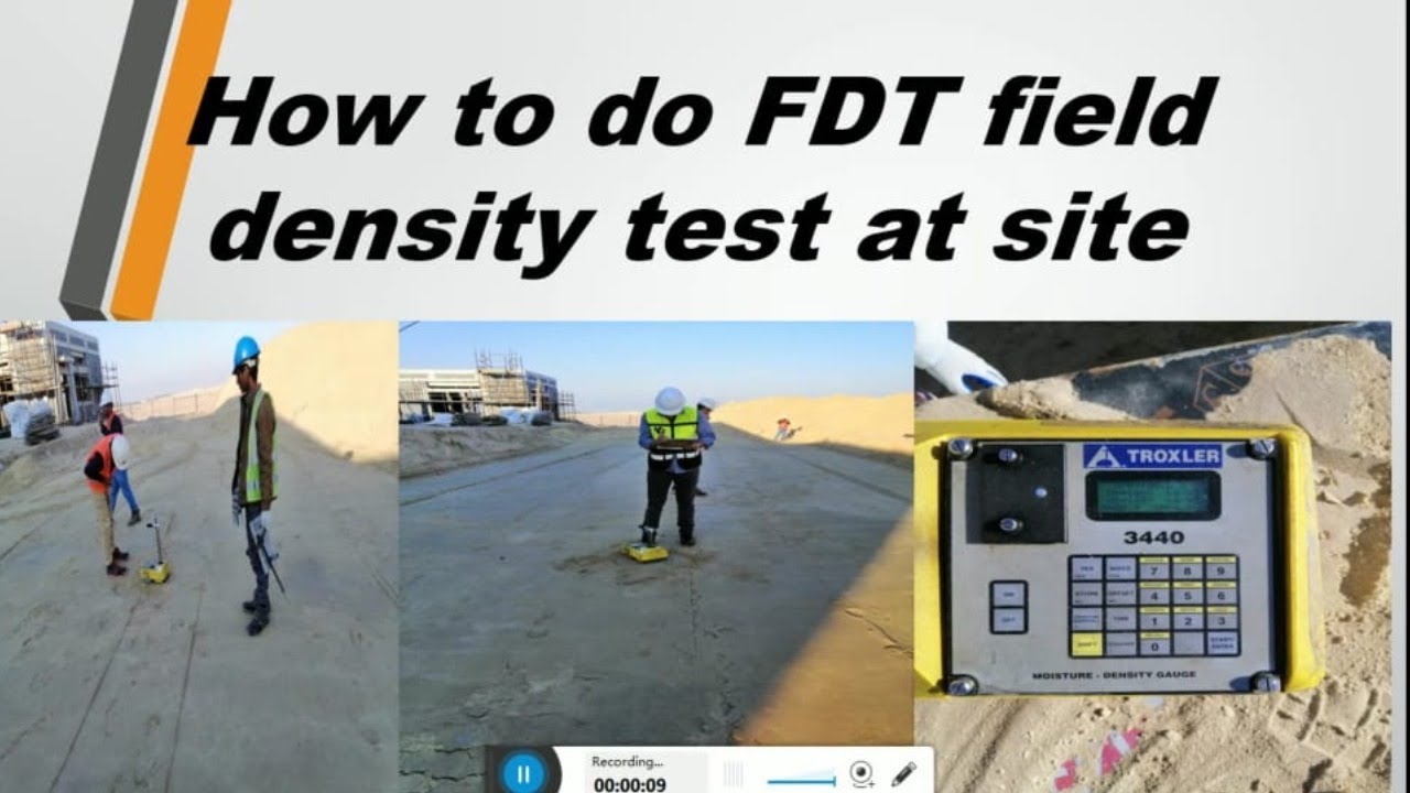 FDT Field Density Test At Civil Construction Site - YouTube