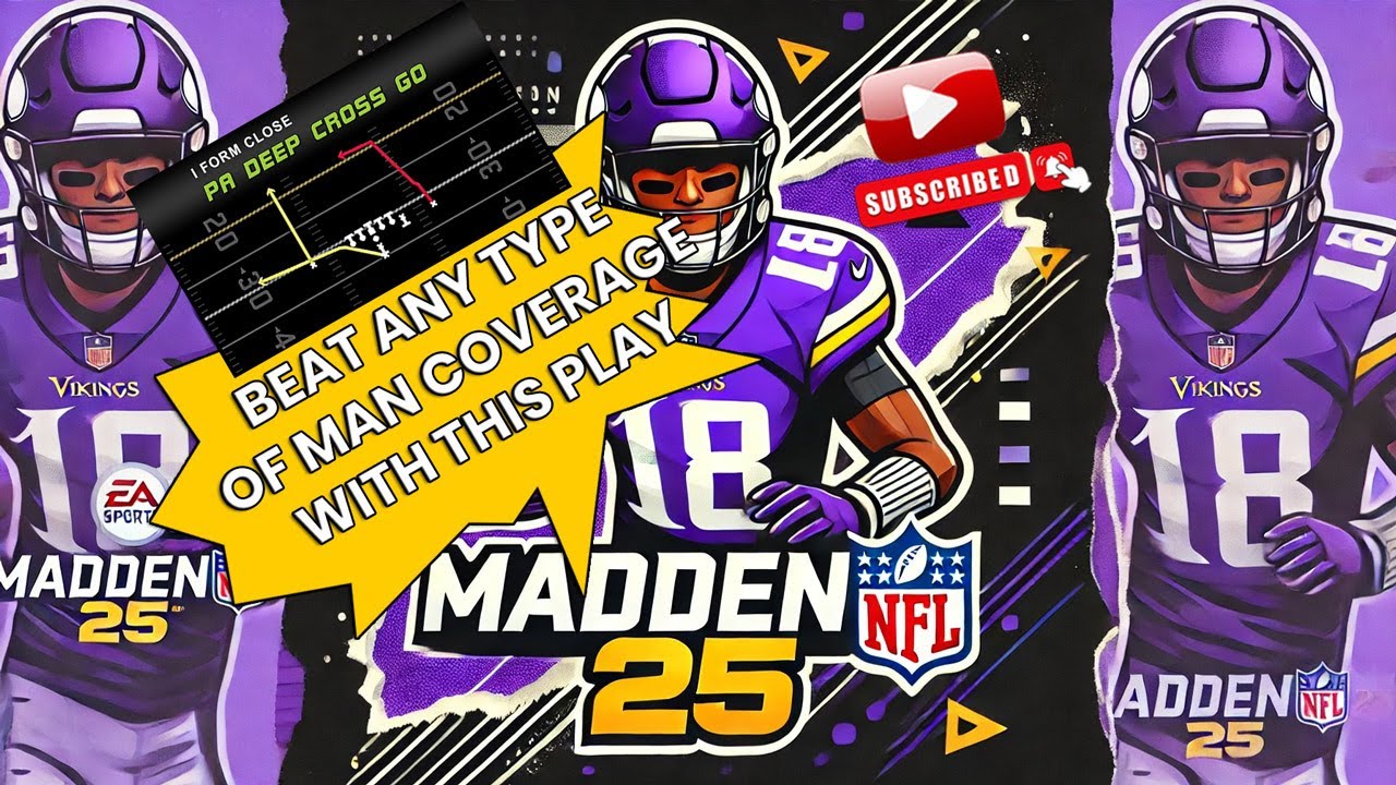 How to Use PA Deep Cross to Beat Madden 25 Man Coverage - YouTube