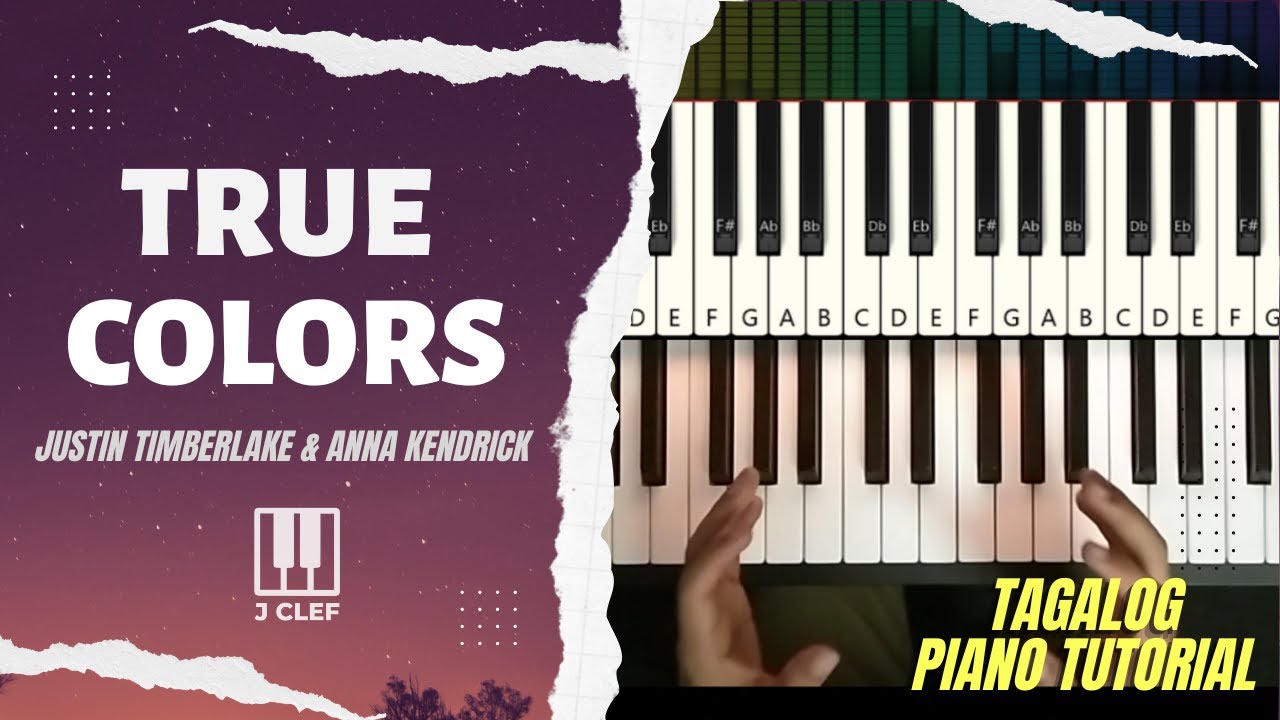 TRUE COLORS | Simplified Piano Tutorial - YouTube