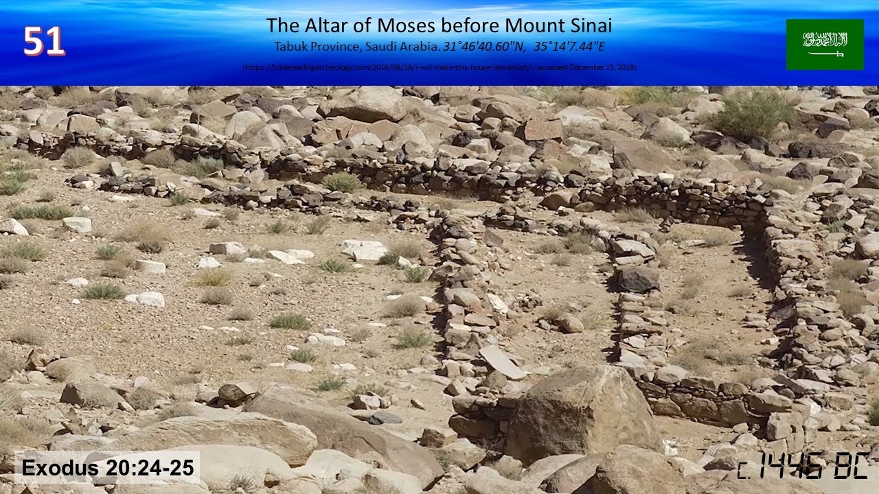 Old Testament 51 (Exodus 20:24-25) - Moses' Altar at Base of Mount ...