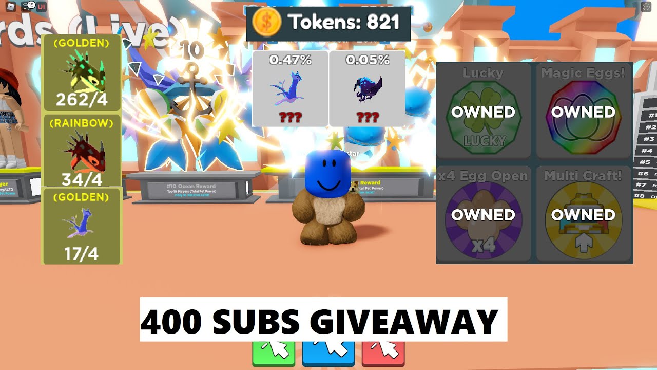 400 SUBSCRIBER GIVEAWAY! FREE TOKENS, LIMITEDS, AND INSANE PETS ...