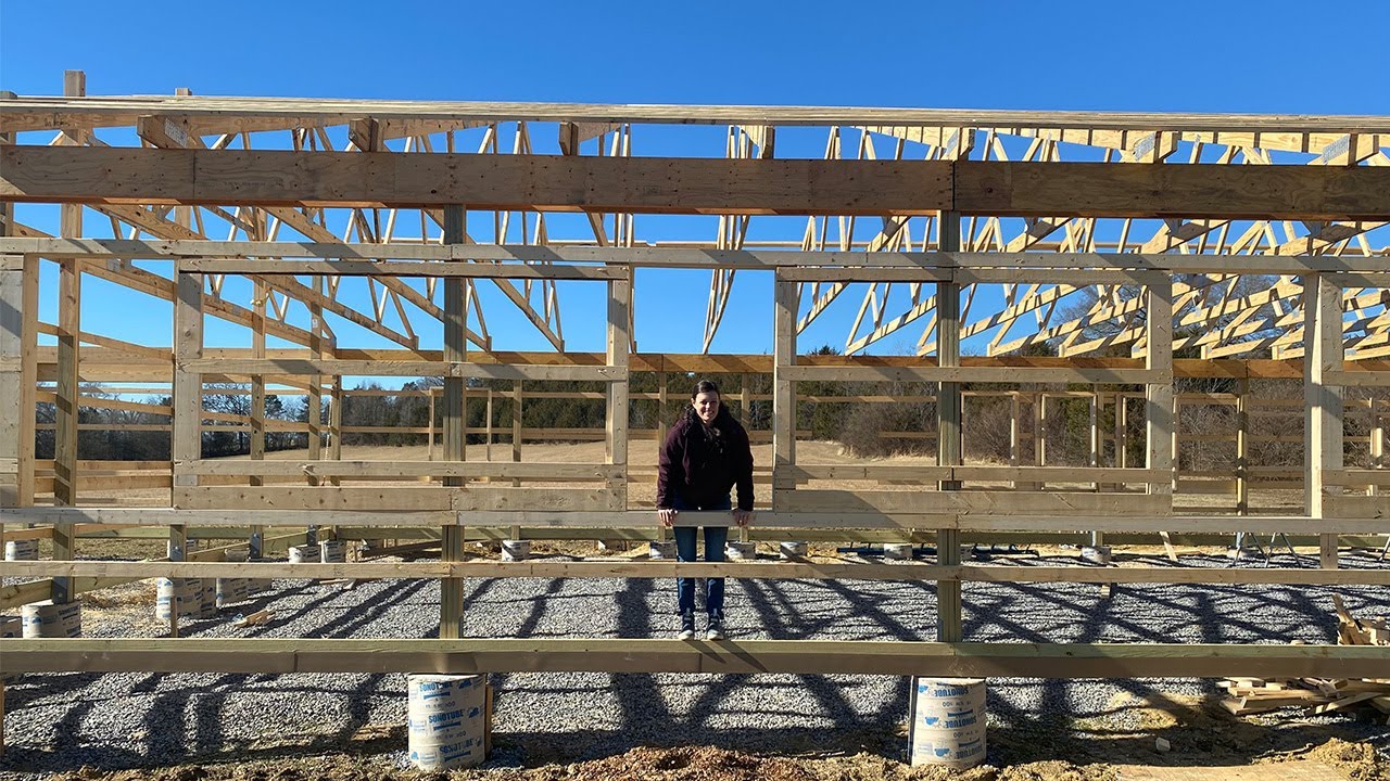 Framing Windows On Our Post Frame Barndominium - YouTube