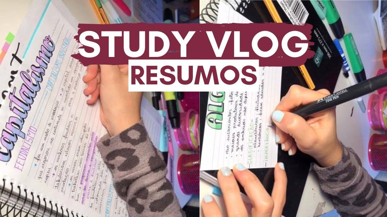 STUDY VLOG #15 || FAZENDO MUITOS RESUMOS - YouTube