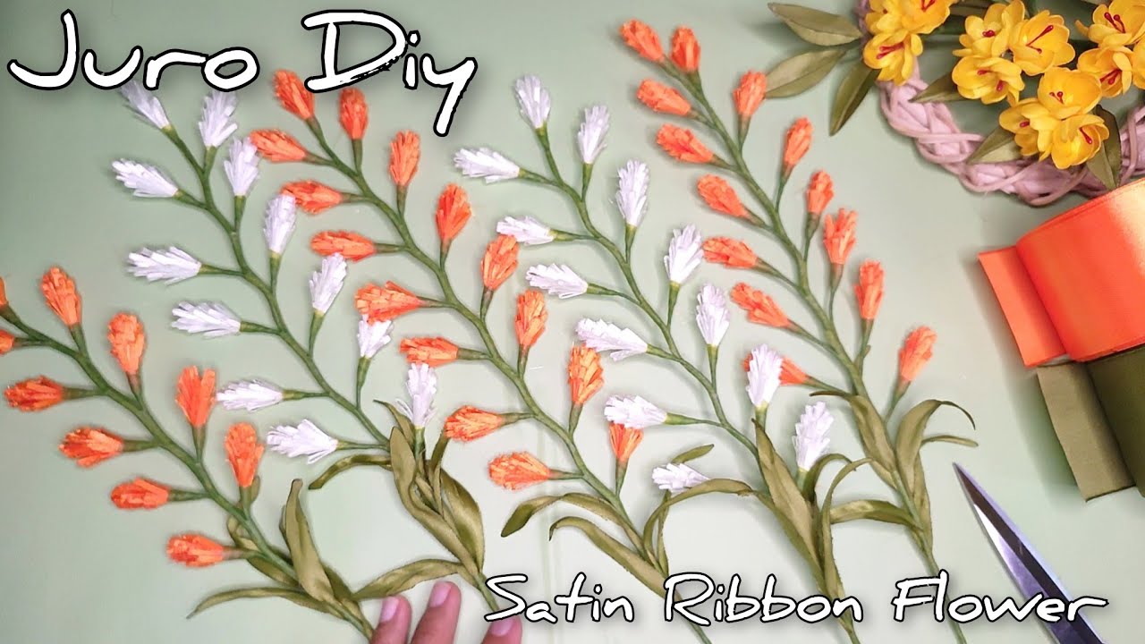 DIY| Tutorial Satin Ribbon Flower Easy | Bunga dari pita satin - YouTube